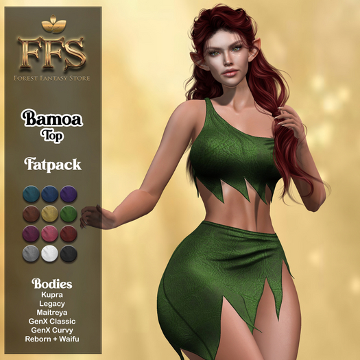 Second Life Marketplace - [FFS] Bamoa Top - Fatpack